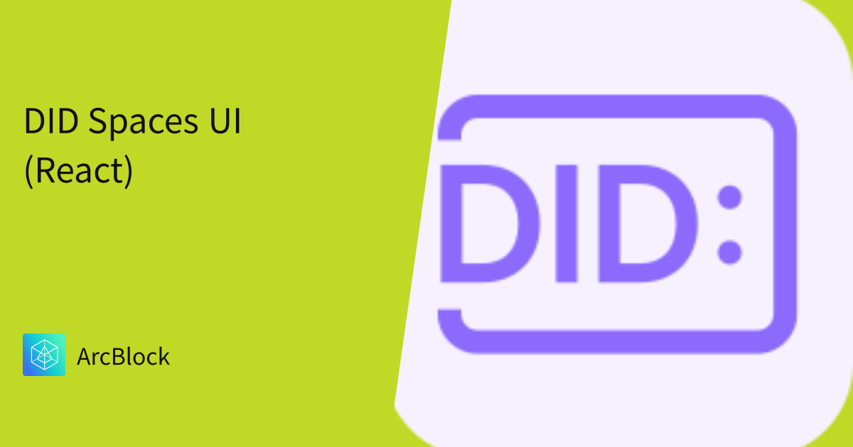 DID Spaces UI (React)